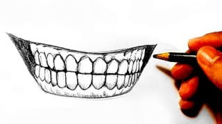 How to Draw Teeth I Pen and pencil drawing - LiveTalent.org