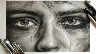 Realistic Pencil Drawing: How to Drawing a Wet Portrait - LiveTalent.org