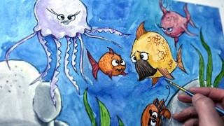 Learn Drawing by drawing a SeaWorld - LiveTalent.org
